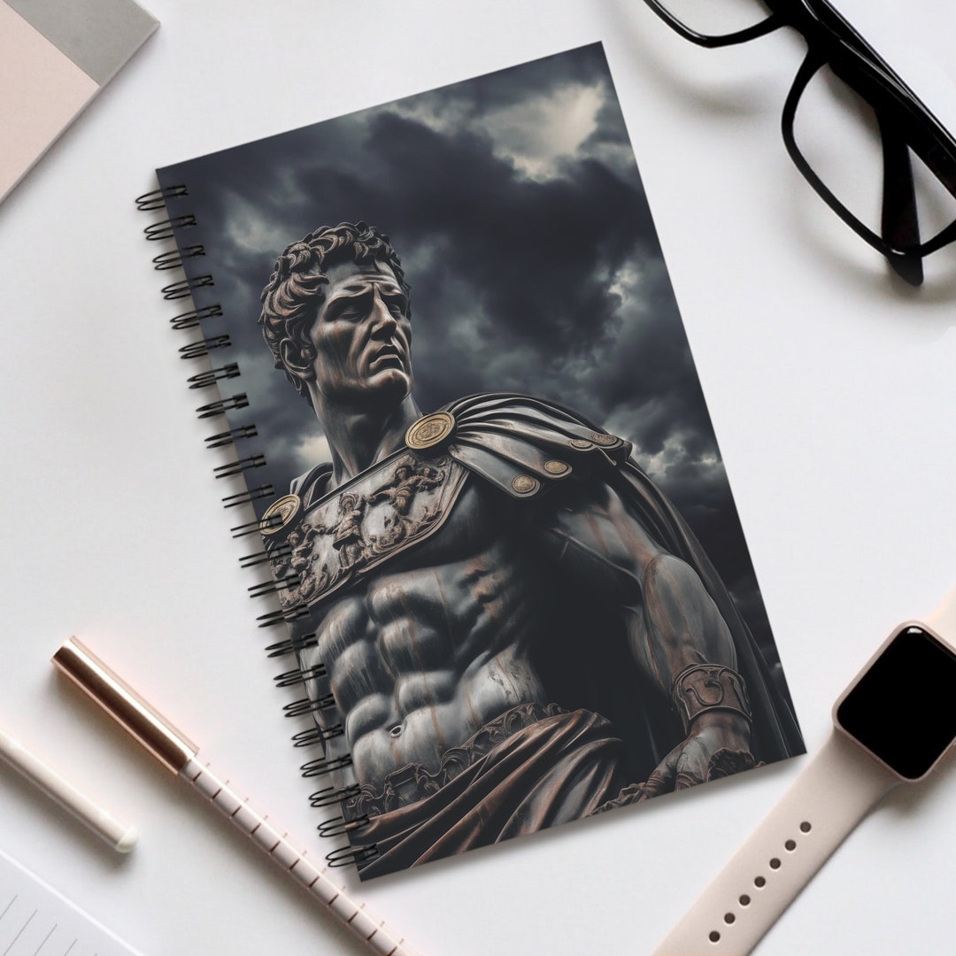 Stoic Spiral Journal Notebook-julius Caesar Cover-blank Book - Etsy