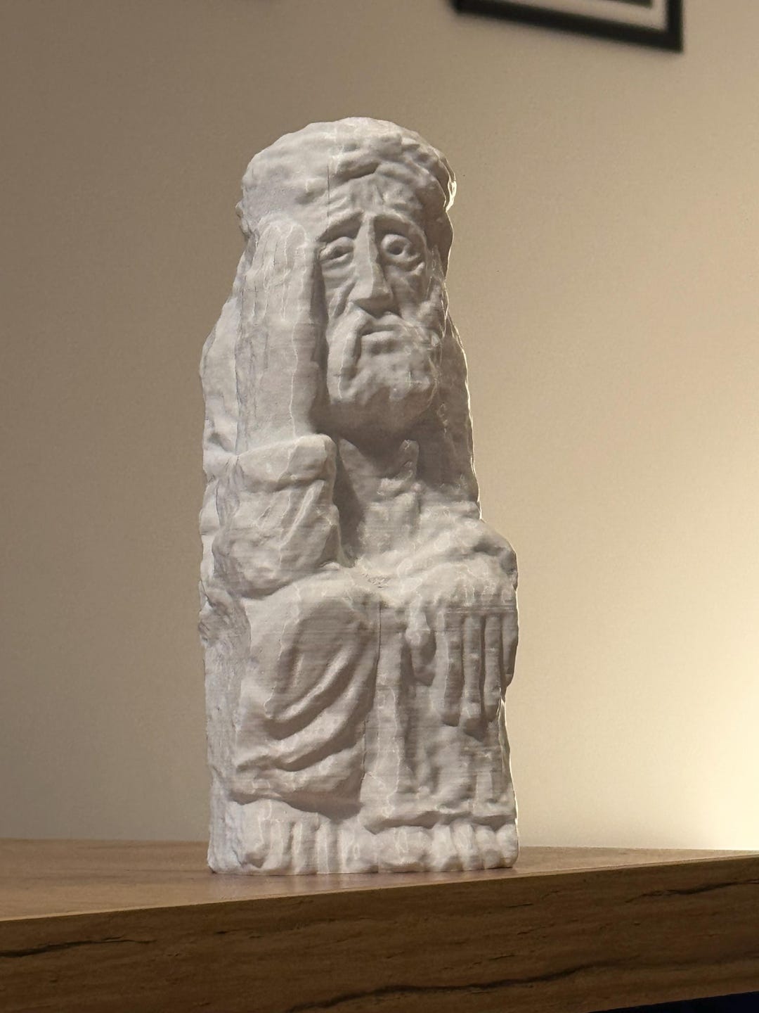 The Pensive Christ Sculpture - 3D Printed Replica of a 1980s Sandstone ...