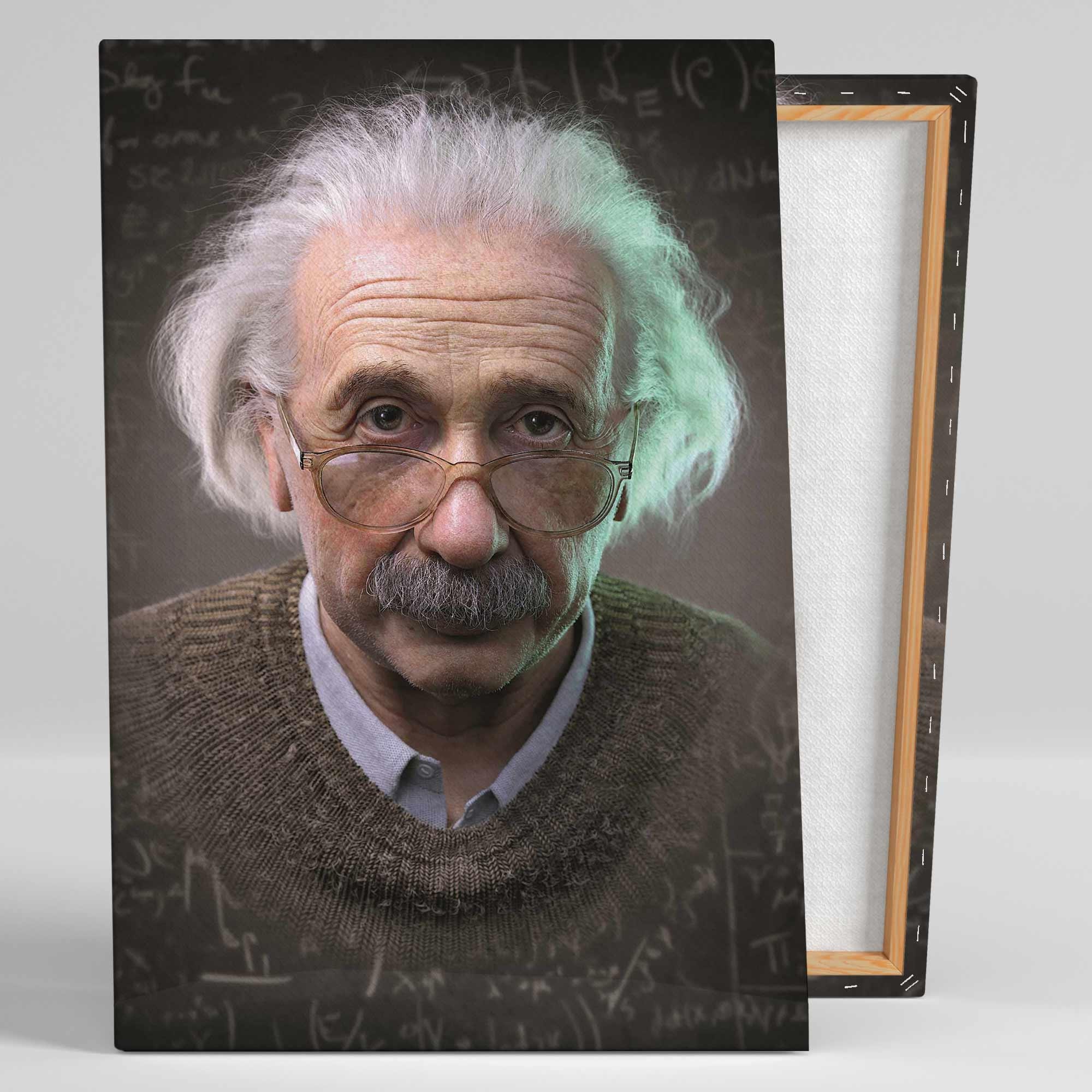 Art mural Albert Einstein, décoration murale scientifique, toile ...