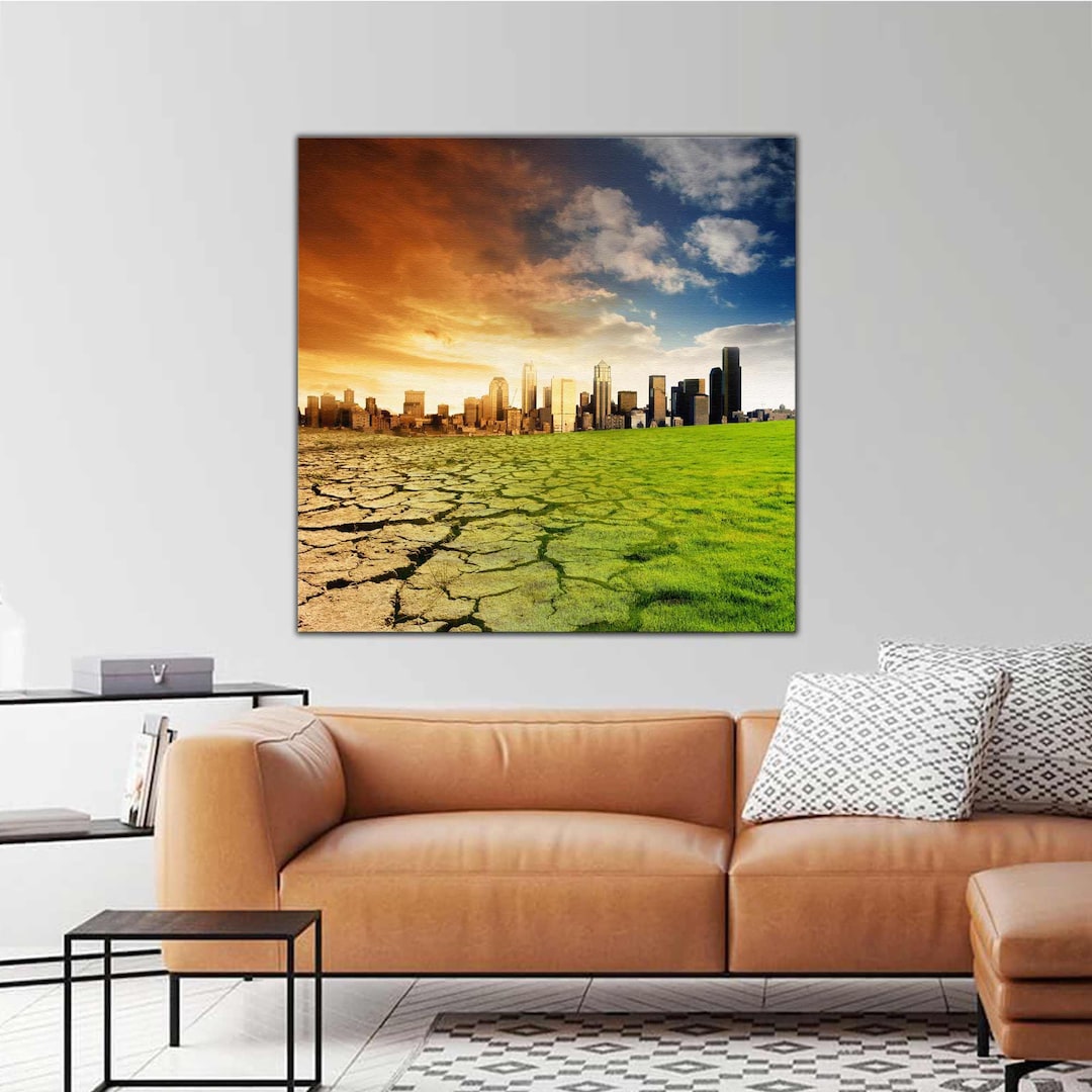 Air Pollution Wall Art, Factory and Nature Wall Art, Save Nature Wall ...