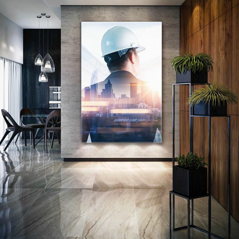 Civil Engineering Wall Art City Canvas Art Civil Engineer - Etsy