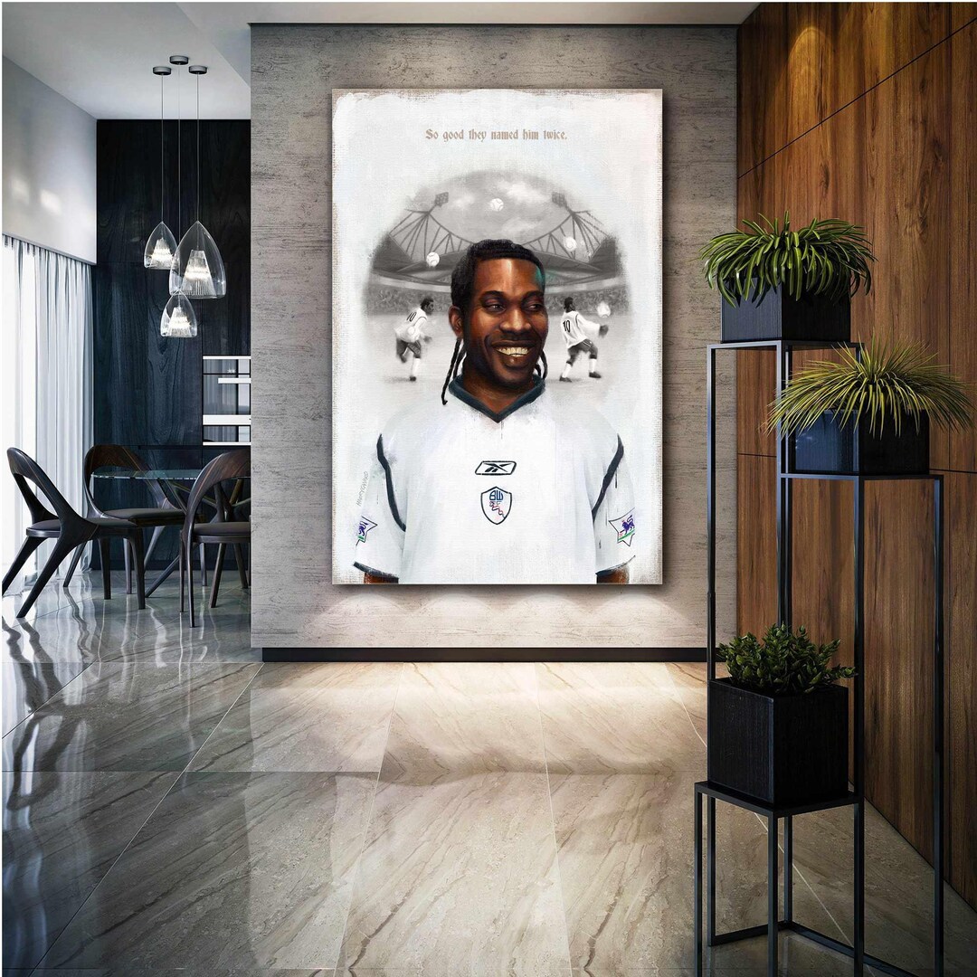 Jay Jay Okocha Wall Art, Football Canvas Art, Sport, Soccer Wall Decor ...
