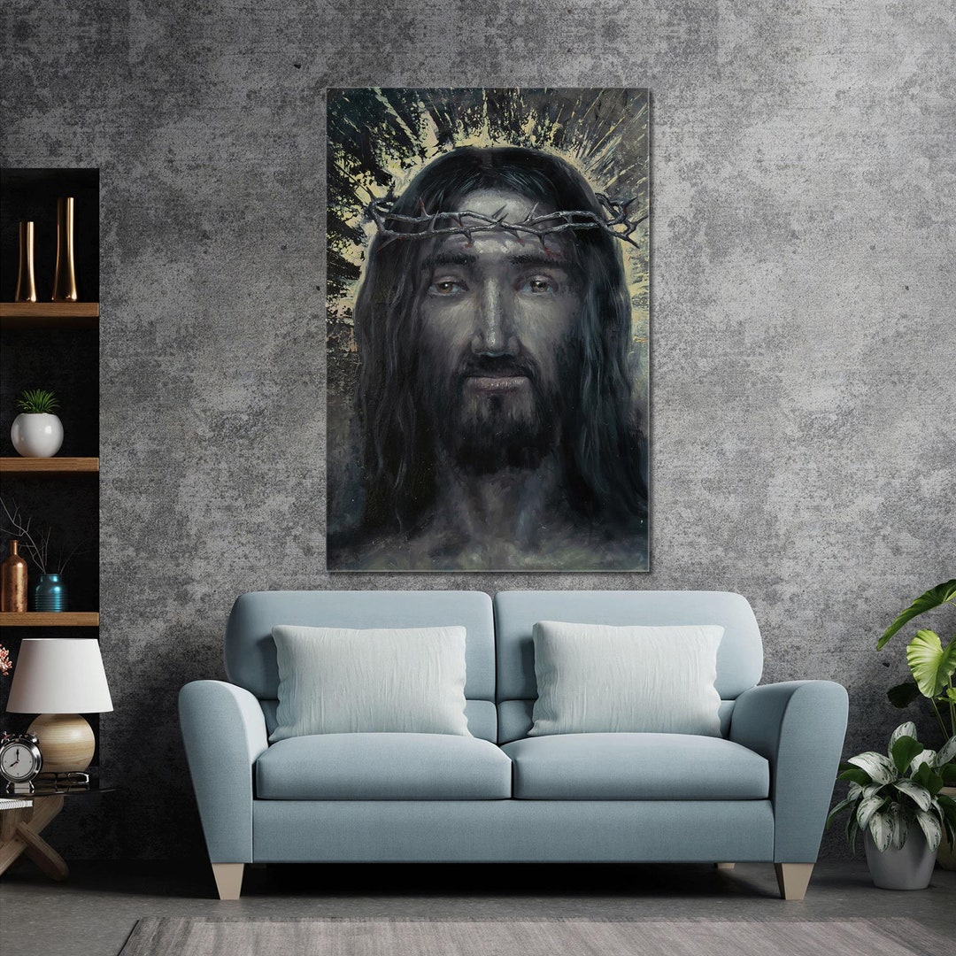 Jesus Christ Wall Art, Christian Wall Art Decor, Roll up Canvas ...