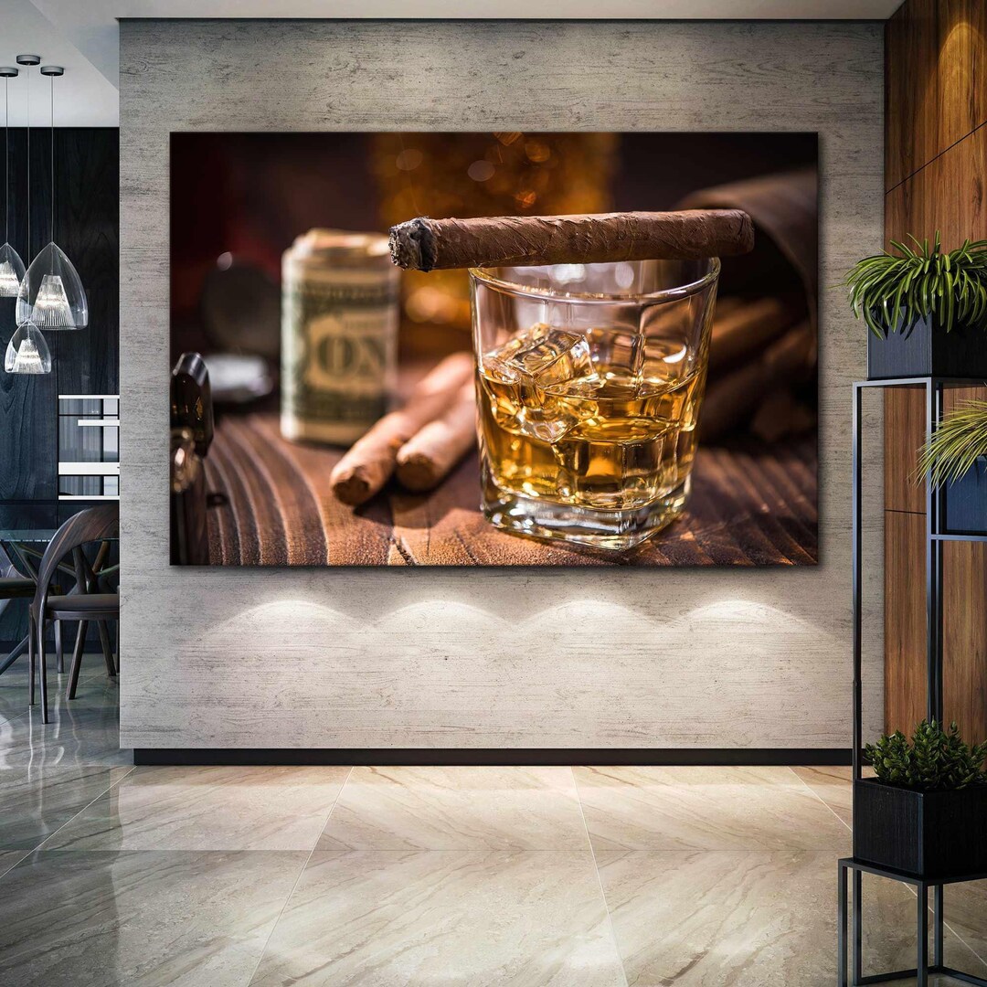 Stack of Ice Cubes in Glass Wall Art, Money Canvas Art, Luxury Wall ...