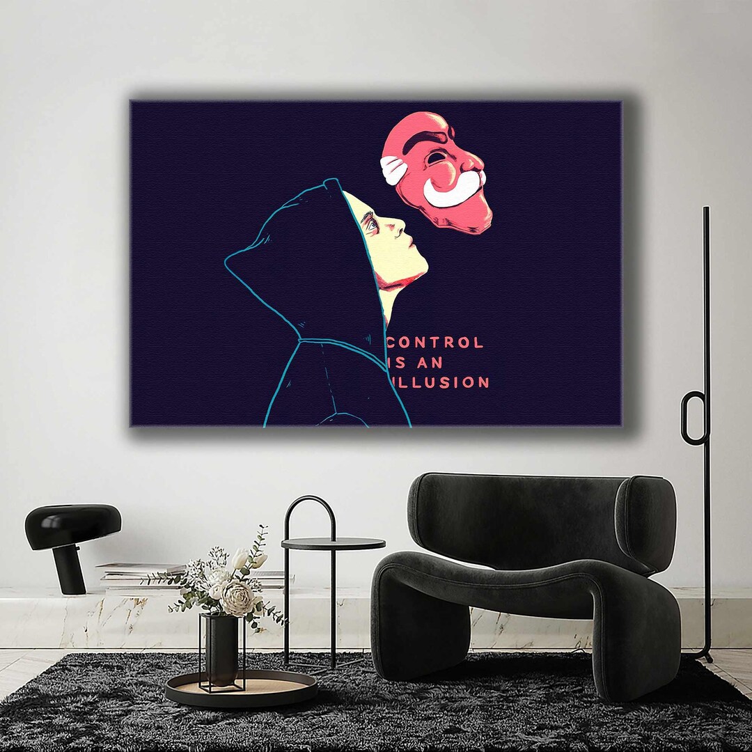 Hacker Wall Art, Control is an Illusion Canvas Art, Movie Wall Decor ...