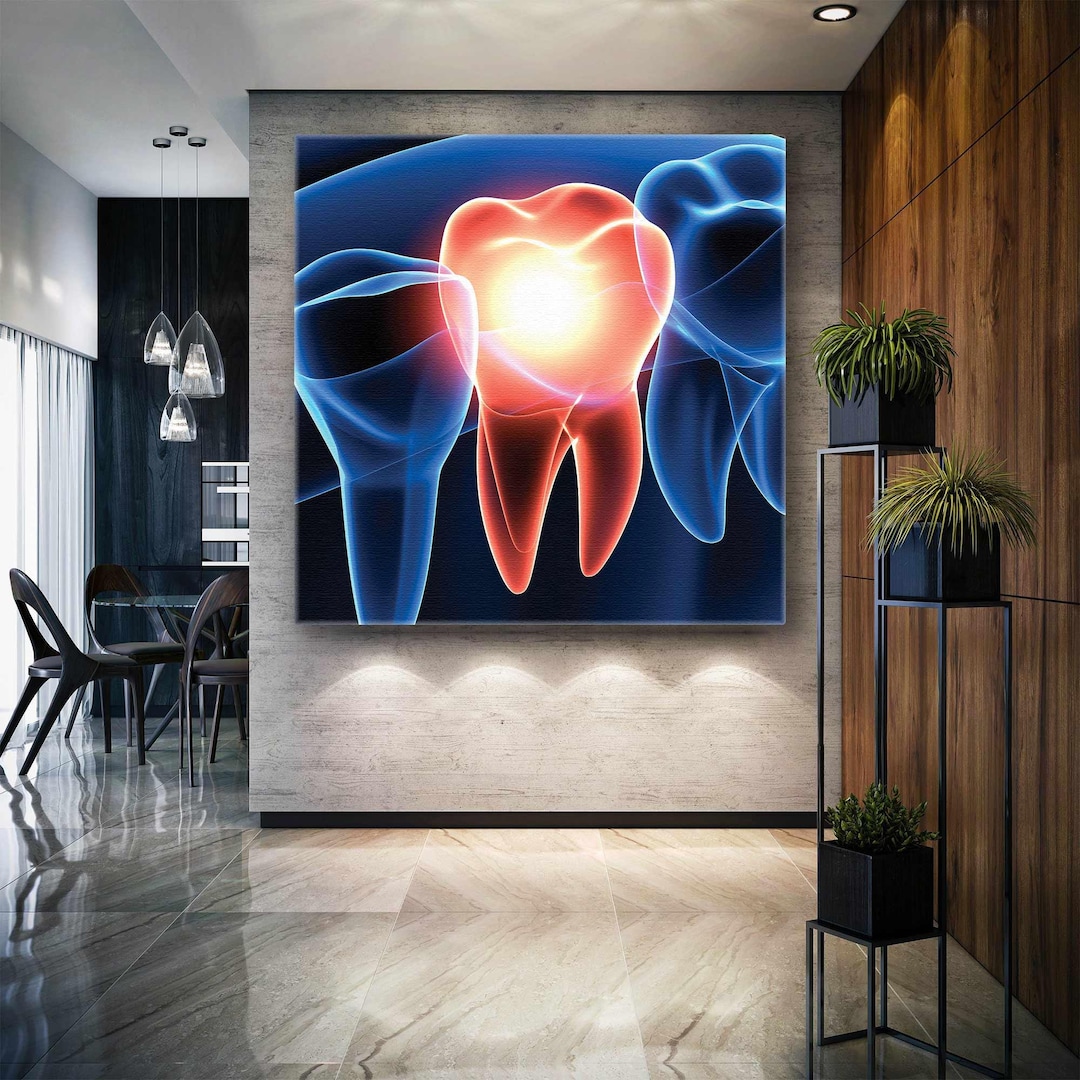 Dentist Wall Art, Oral and Dental Health Canvas Art, Dentist Wall Decor ...