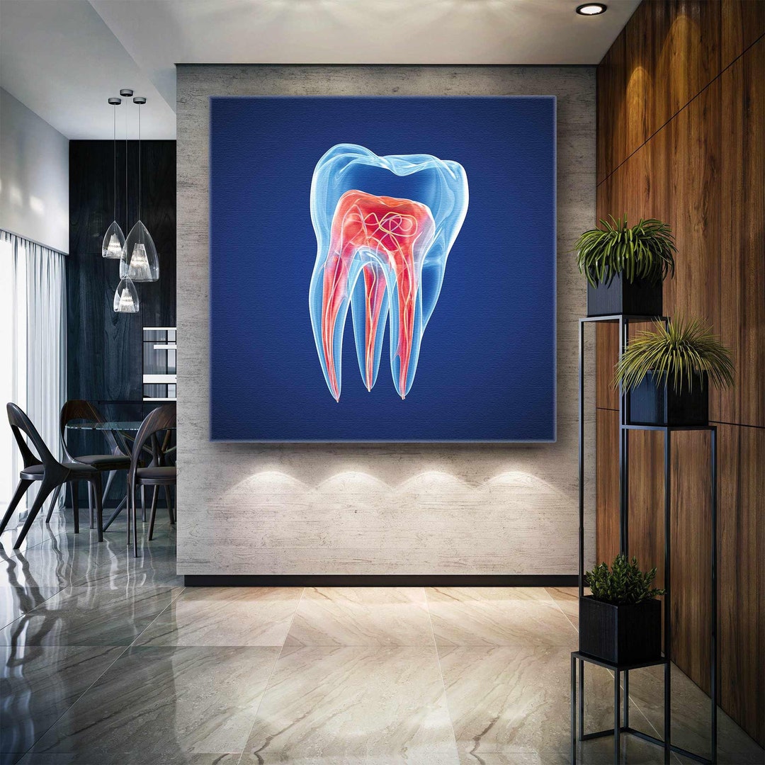 Dental Wall Art, Canals of Teeth Canvas Art, Dentist Office Wall Decor ...