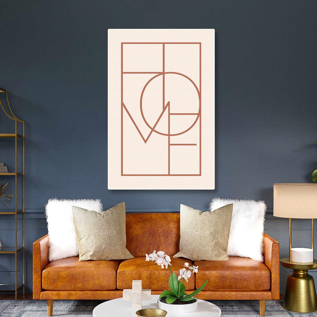 Home Lettering Wall Art, Typographic Wall Art, Modern Wall Decor, Roll ...