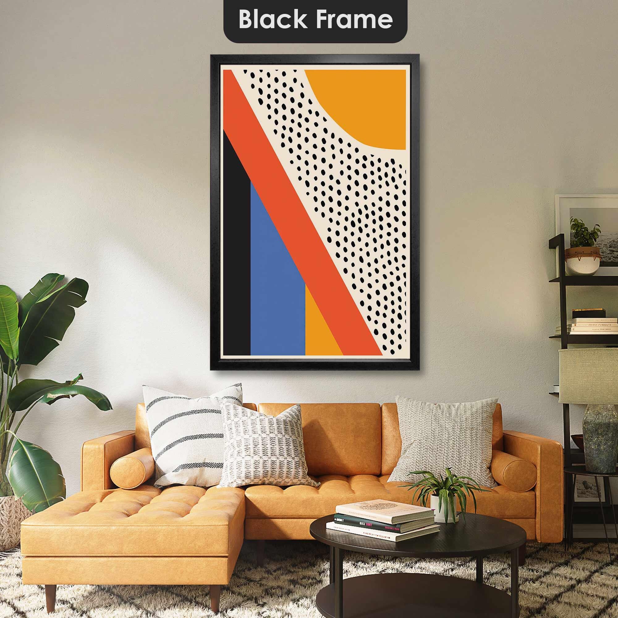 Art mural coloré, art minimal sur toile, décoration murale du milieu du ...