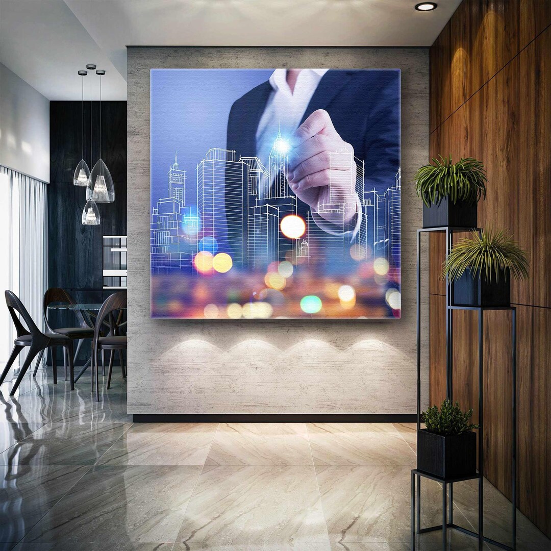 Real Estate Home Wall Art, Urban Planning Canvas Art, Civil Engineer ...