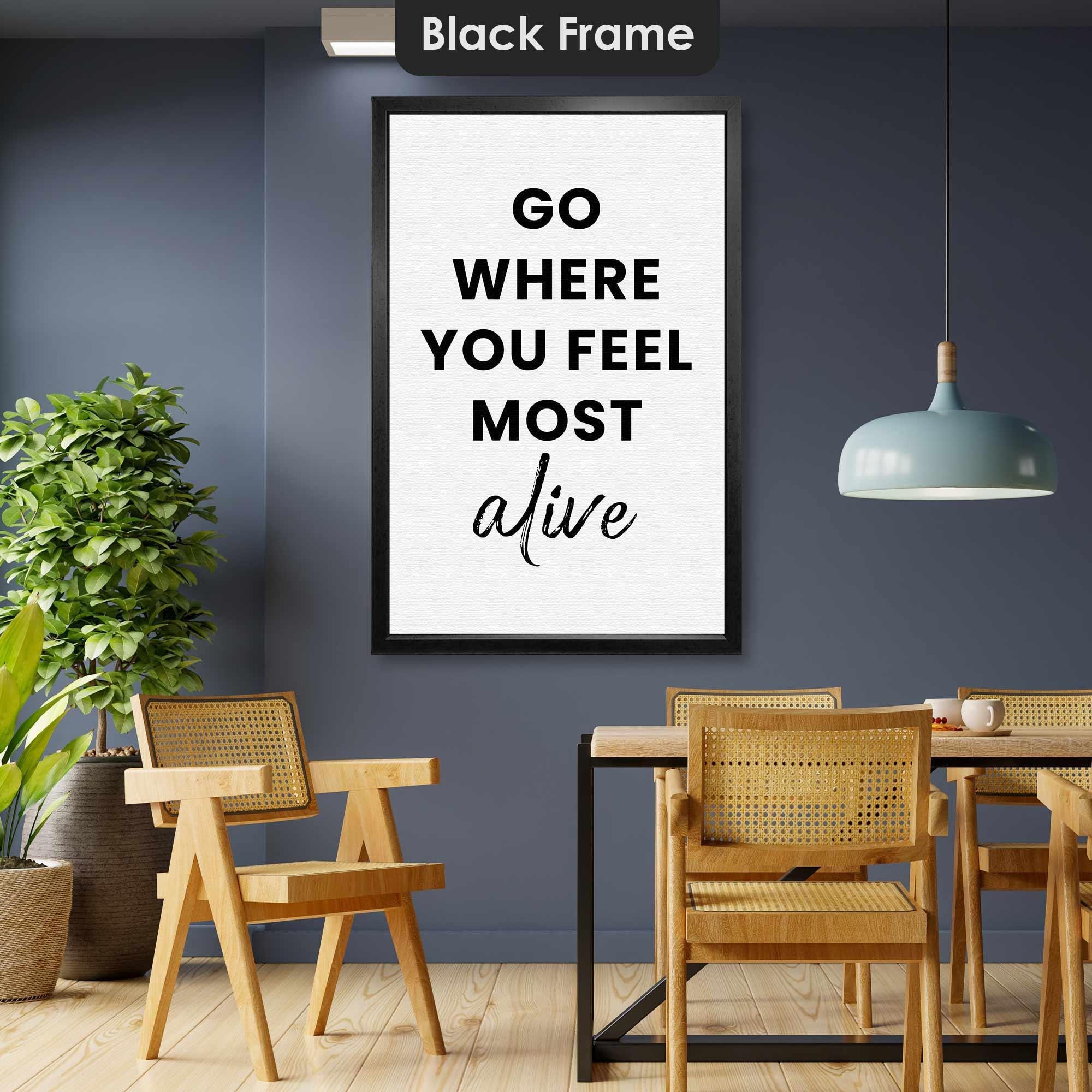 Art mural typographique, toile motivante, art déco mural moderne, toile ...