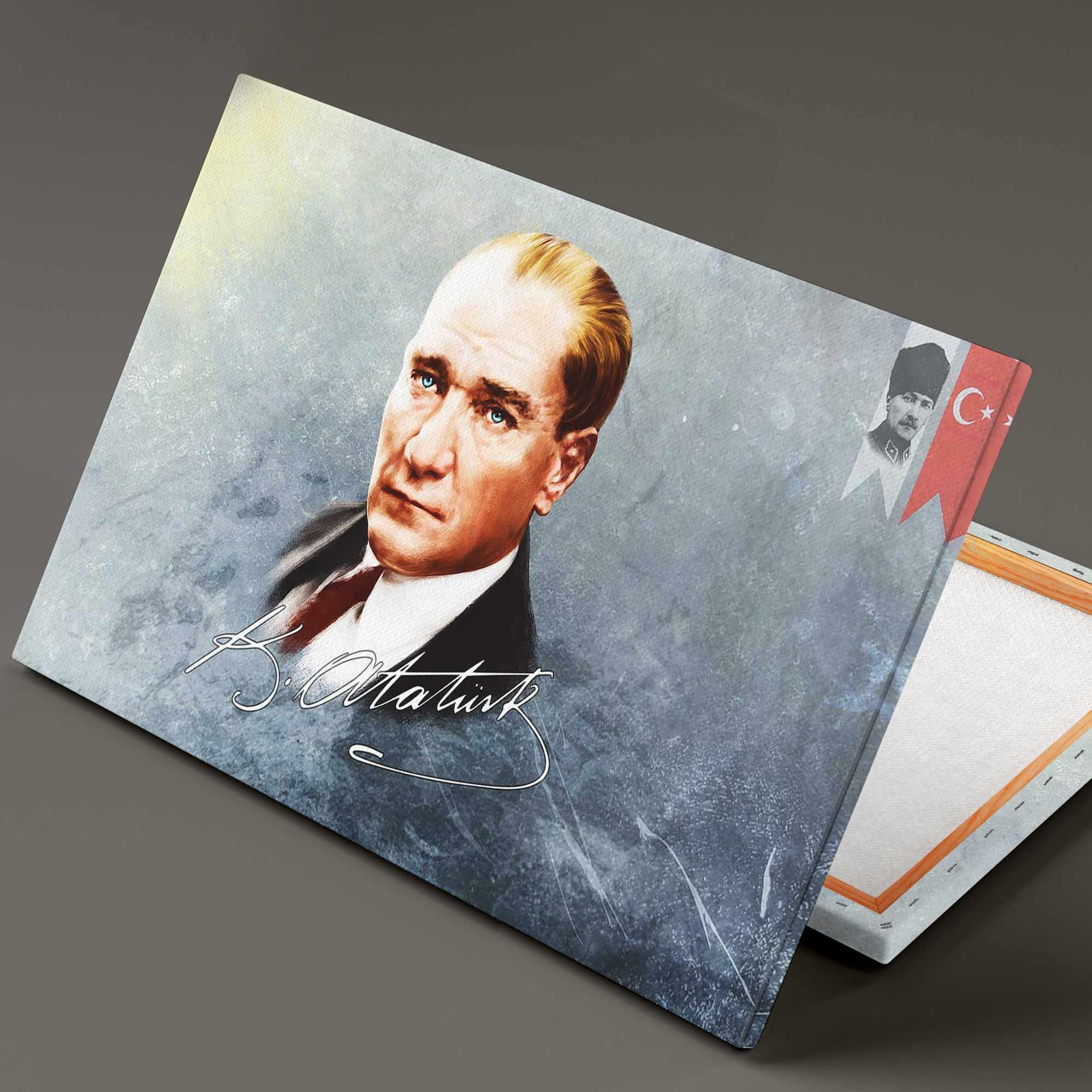 Art mural portrait Mustafa Kemal Atatürk, décoration murale signe Kemal ...