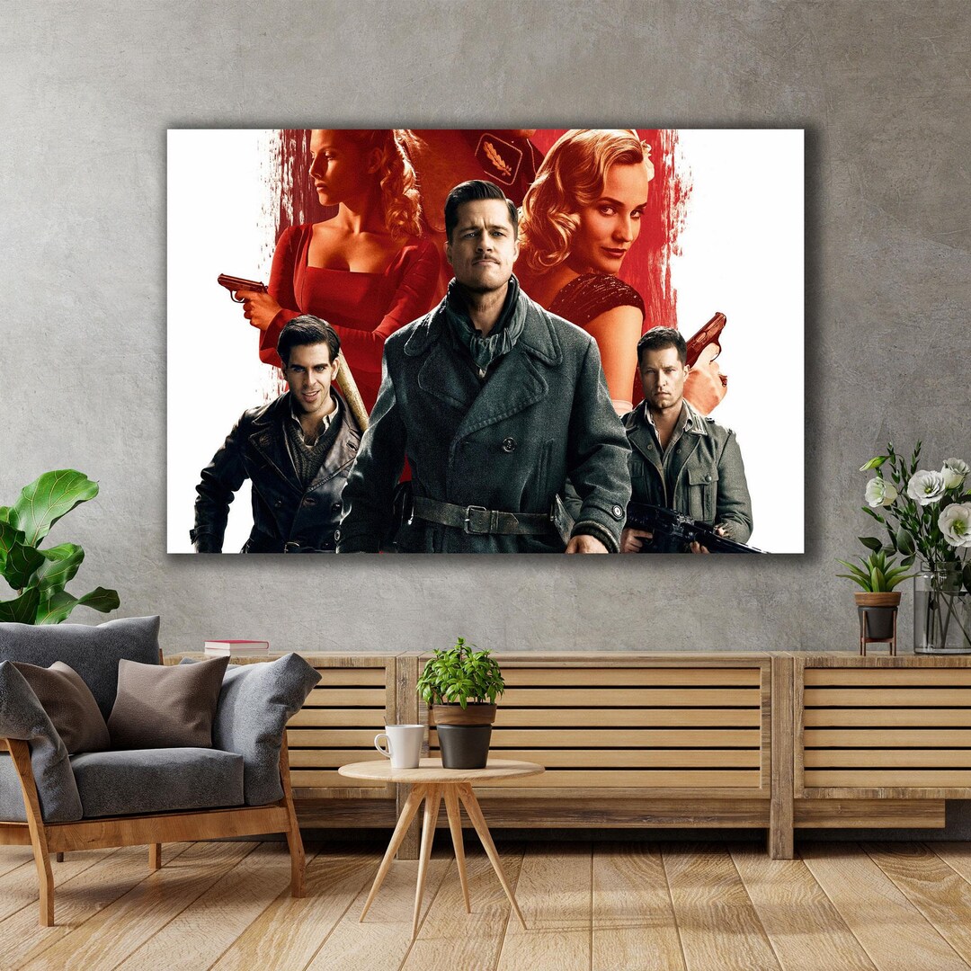 Brad Pitt Wall Art, Quentin Tarantino Canvas Art, Movie Wall Decor ...