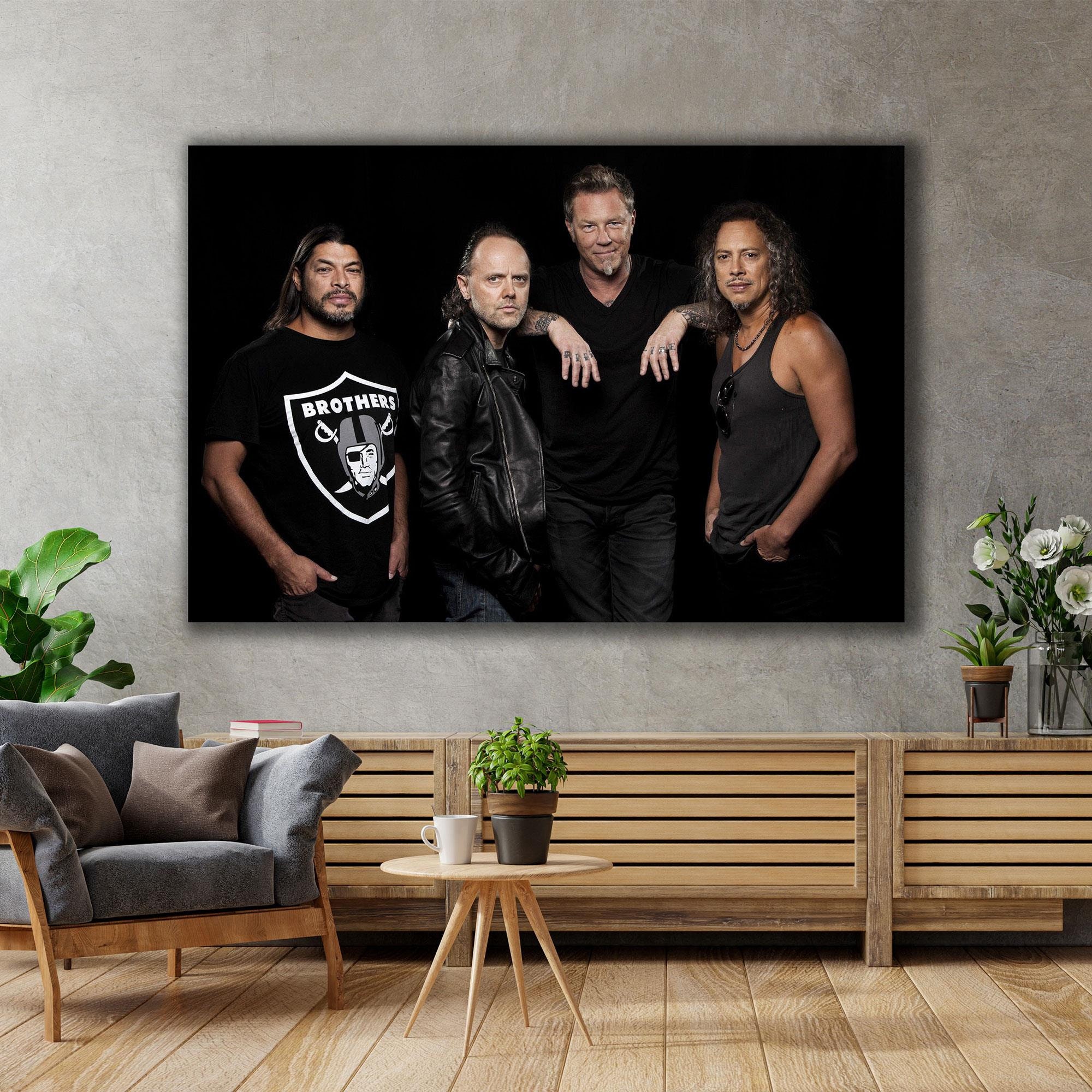 Metallica Wall Art, Legend Group Canvas Art, Rock Wall Decor, Music ...