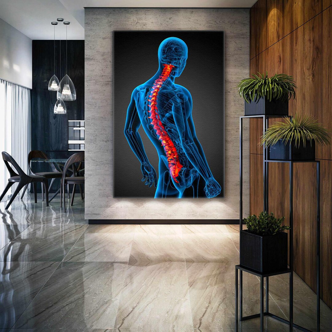 Spine Health Brain and Nerve Surgery Skeletal System Roll up Canvas ...