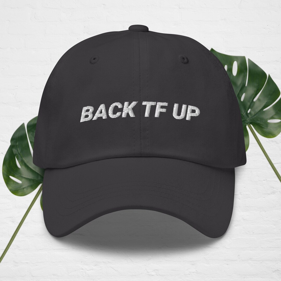 Back TF up Dad Hat white Embroidery - Etsy