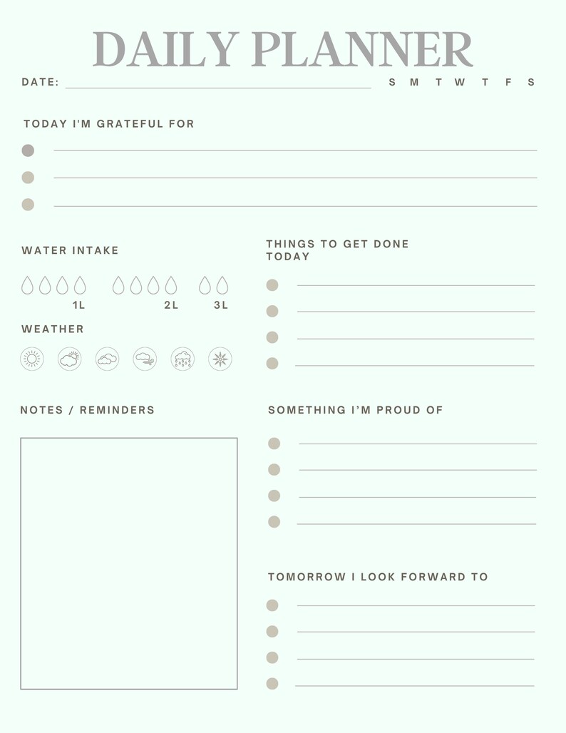 Printable Daily Organizer: Instant Download for Maximum Productivity ...