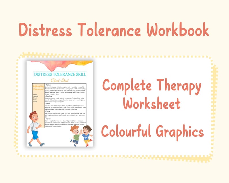DBT Distress Tolerance Worksheets Bundle: Mental Health (digital ...