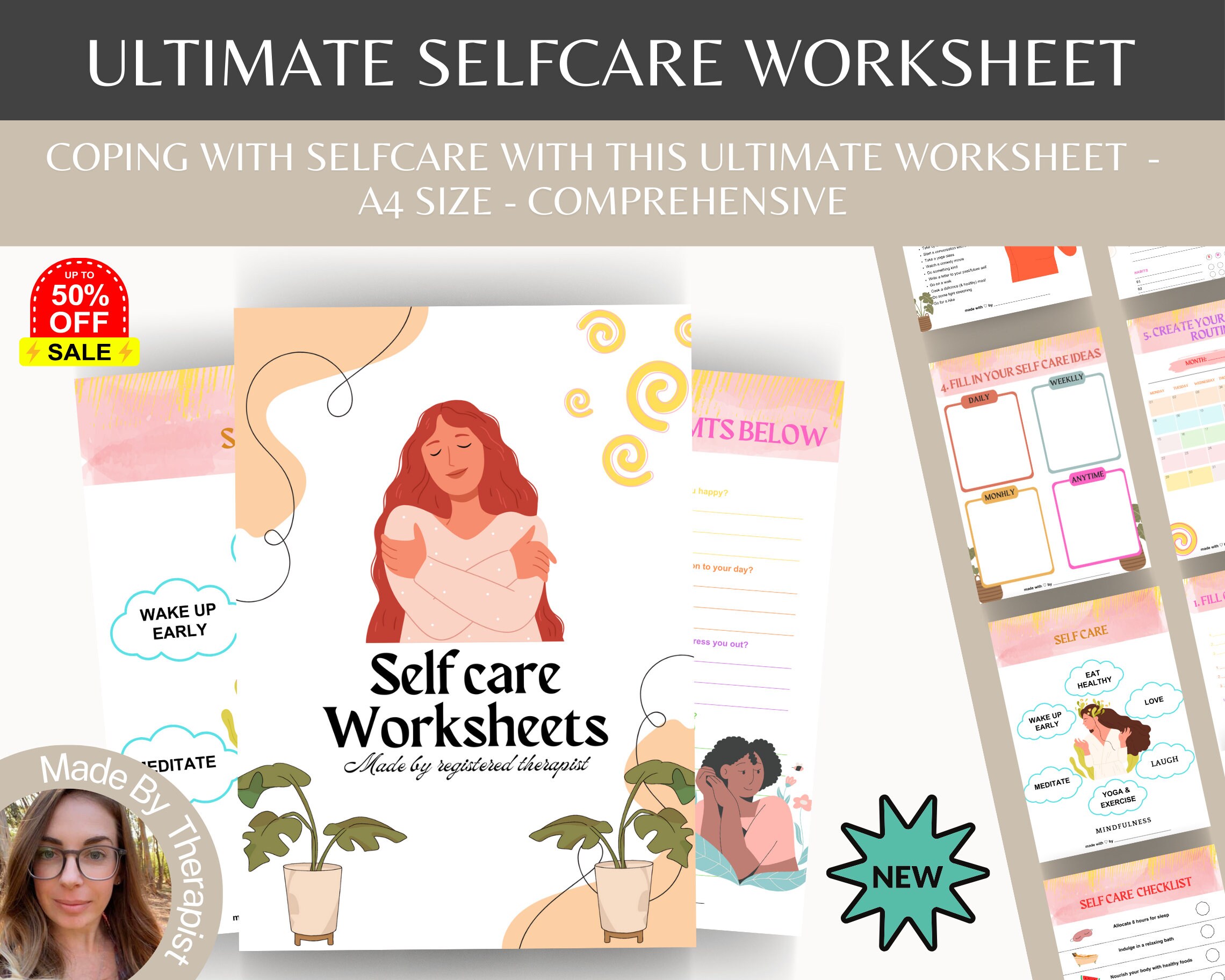 Self Care Printable Worksheet, Self Care Workbook, Self Love, Burnout ...