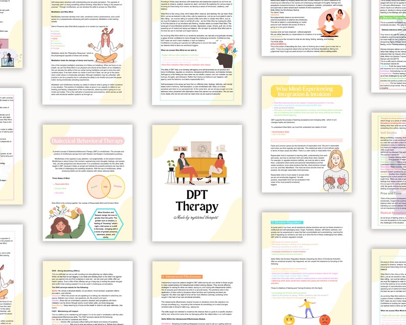 DBT MEGA BUNDLE, Dbt Skills, Dbt Workbook, Therapy Worksheet ...