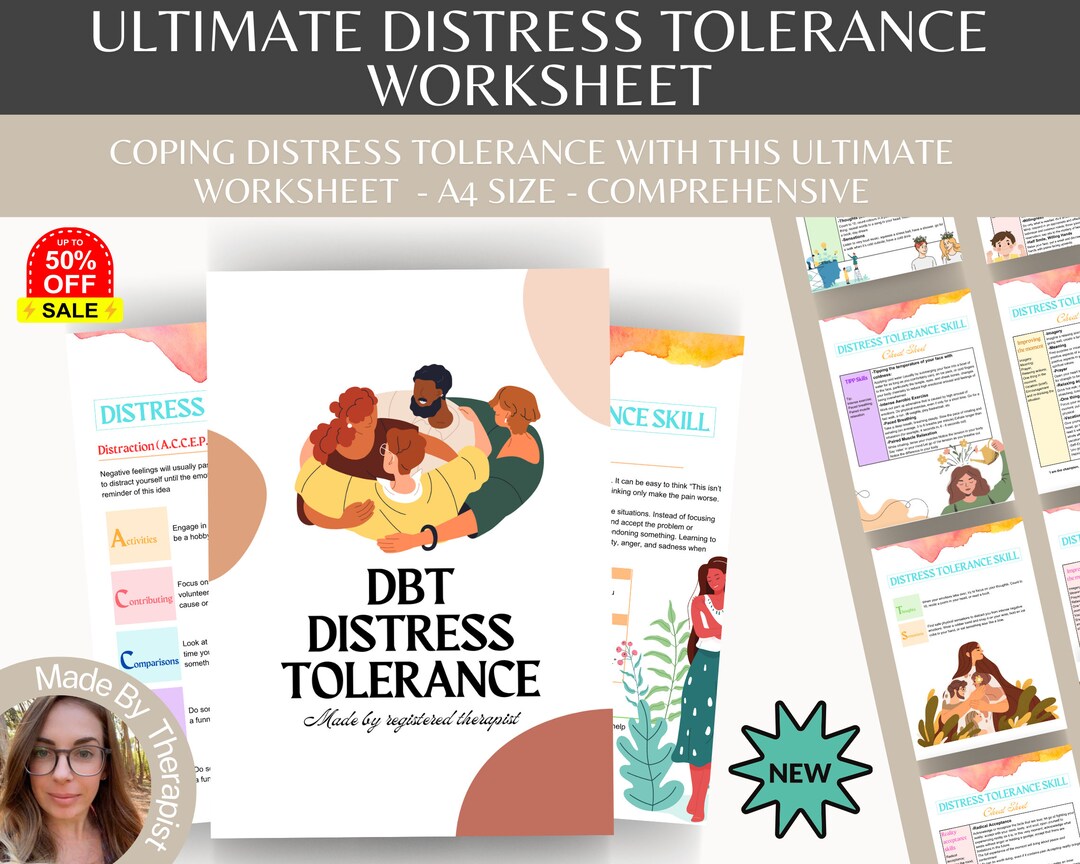 Distress Tolerance DBT Worksheets Bundle DBT Worksheets for Teens ...