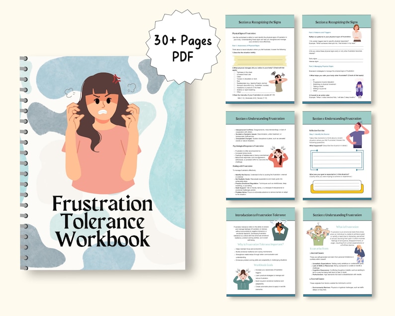 Frustration Tolerance Workbook for Kids: Emotional Regulation (digital ...