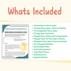 Nervous System Regulation Workbook, Somatic Exercise Polyvagal Theory ...