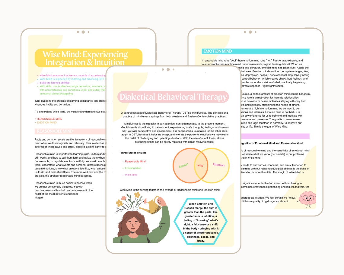 DBT MEGA BUNDLE, Dbt Skills, Dbt Workbook, Therapy Worksheet ...