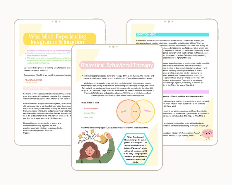 DBT MEGA BUNDLE, Dbt Skills, Dbt Workbook, Therapy Worksheet ...