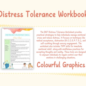 DBT Distress Tolerance Worksheets Bundle: Mental Health (digital ...