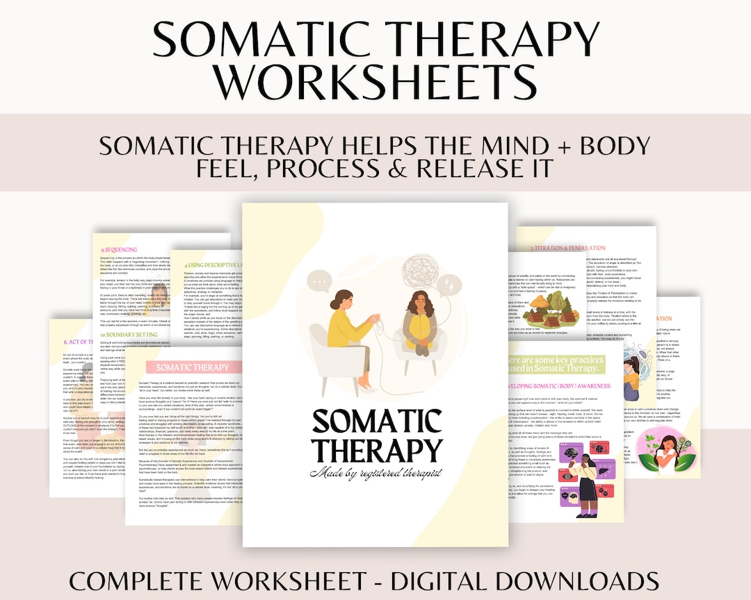Somatic Therapy Coping Skill Exercises for Nervous System Regulation ...