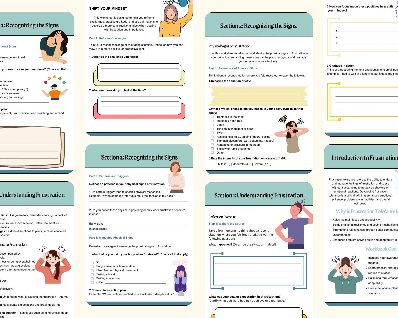Frustration Tolerance Workbook for Kids, Emotional Regulation ...