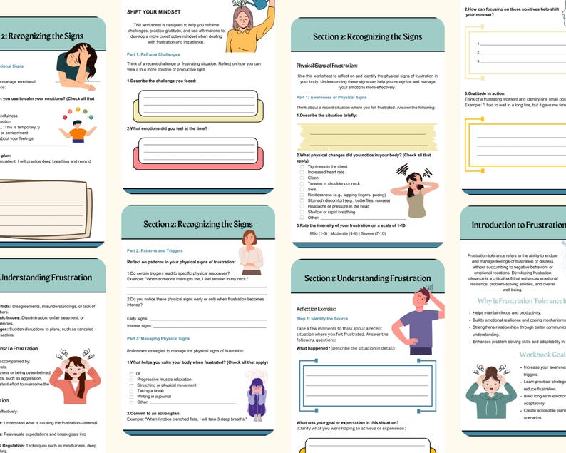 Frustration Tolerance Workbook for Kids: Emotional Regulation (digital ...