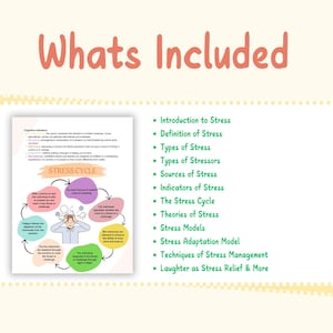 Stress Management Worksheets: Anxiety & Productivity Tools (digital ...
