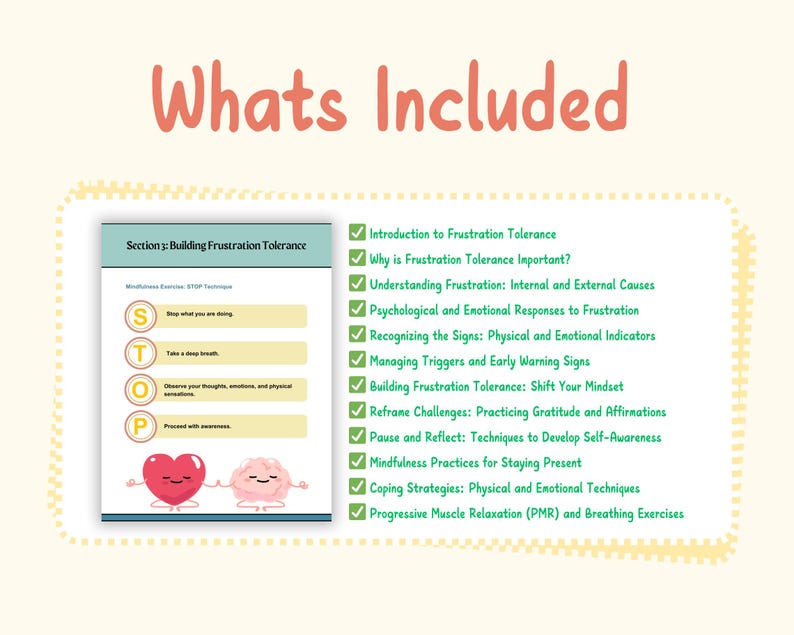 Frustration Tolerance Workbook for Kids: Emotional Regulation (digital ...