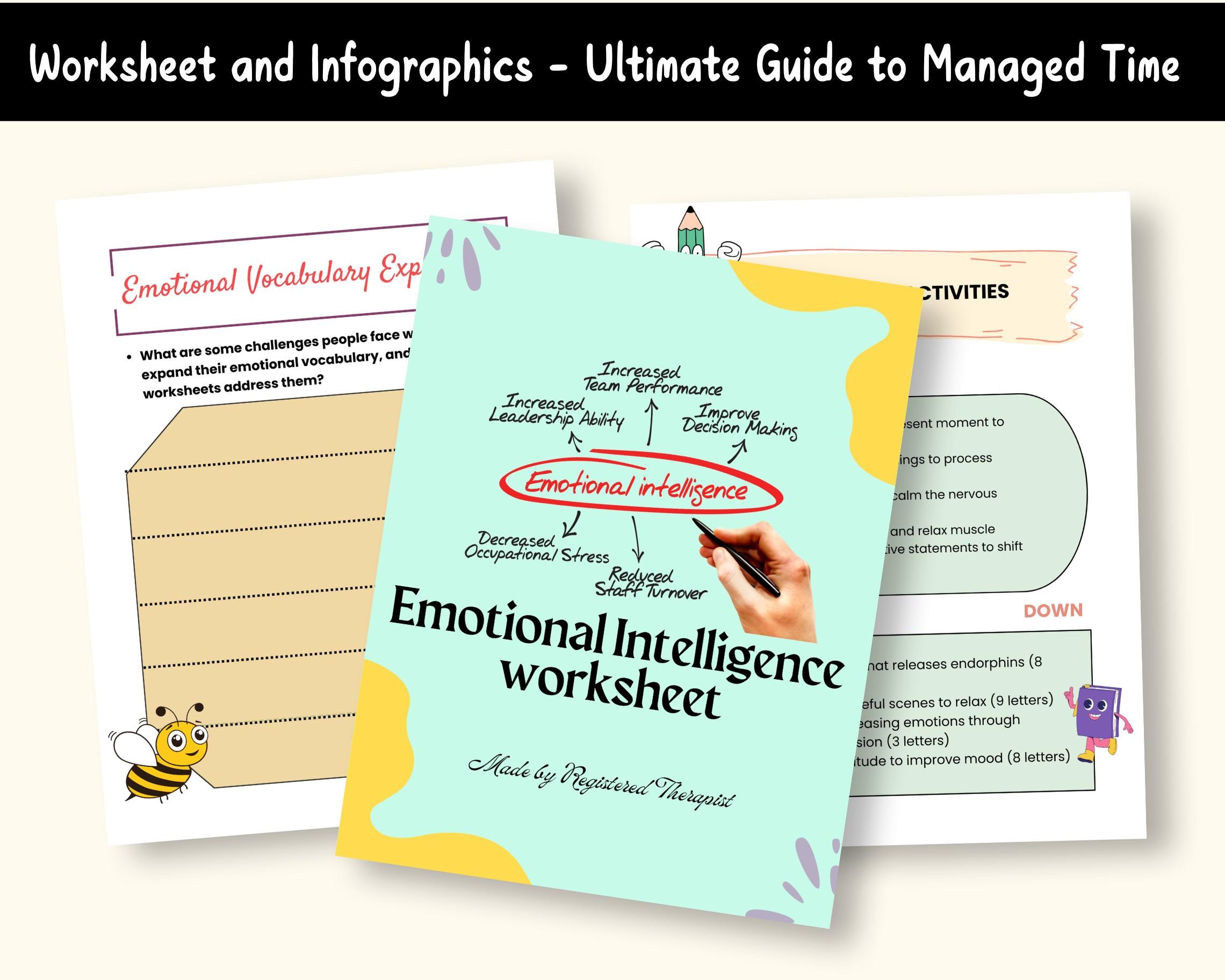 Emotional Intelligence Worksheets: Therapy & Self-regulation Resource ...
