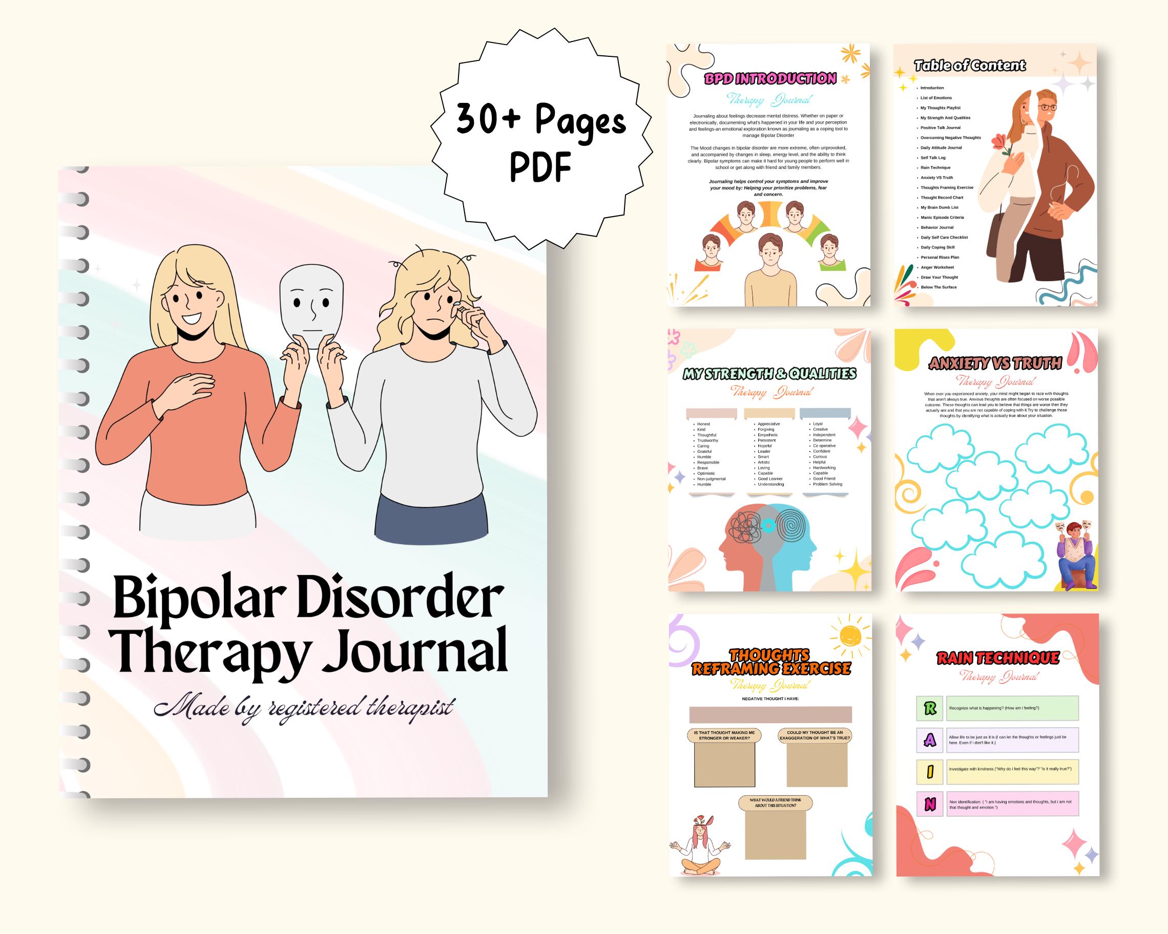 BPD Worksheets Bundle, DBT Therapy Resource, Borderline Personality ...