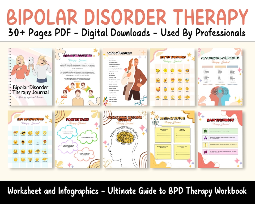 BPD Worksheets Bundle, DBT Therapy Resource, Borderline Personality ...