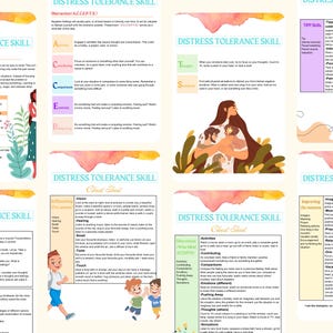 DBT Distress Tolerance Worksheets Bundle: Mental Health (digital ...
