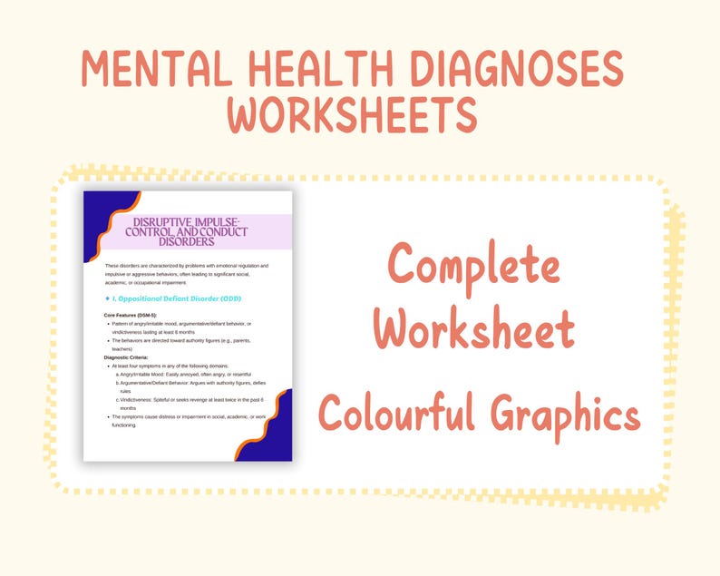 Mental Health Diagnoses, DSM-5/DSM-5TR, Dsm-5-tr Study Guide ...