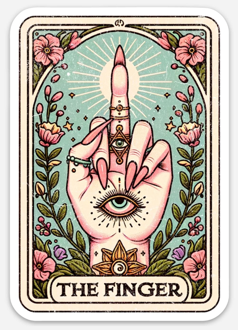 The Finger Tarot Card Vinyl Sticker, Waterproof. Perfect for Your ...
