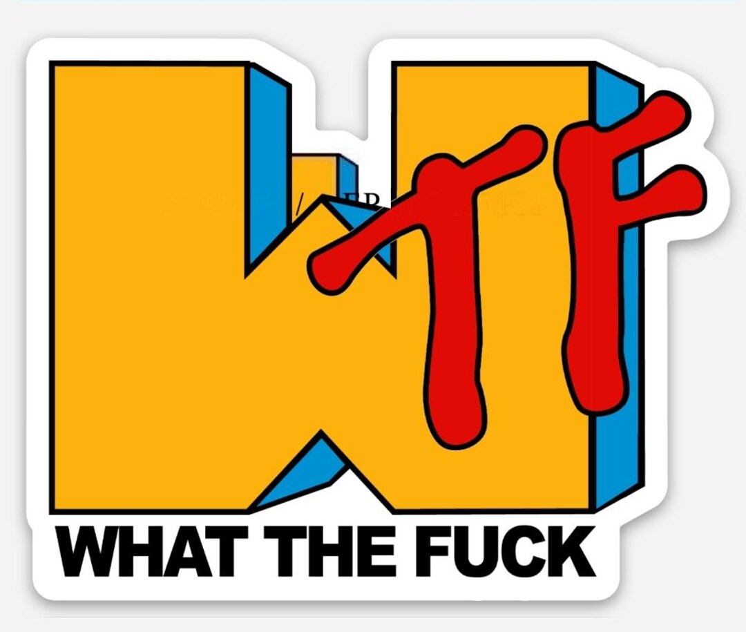WTF Vinyl Sticker, Waterproof. Perfect for Your Laptop, Water Bottle ...