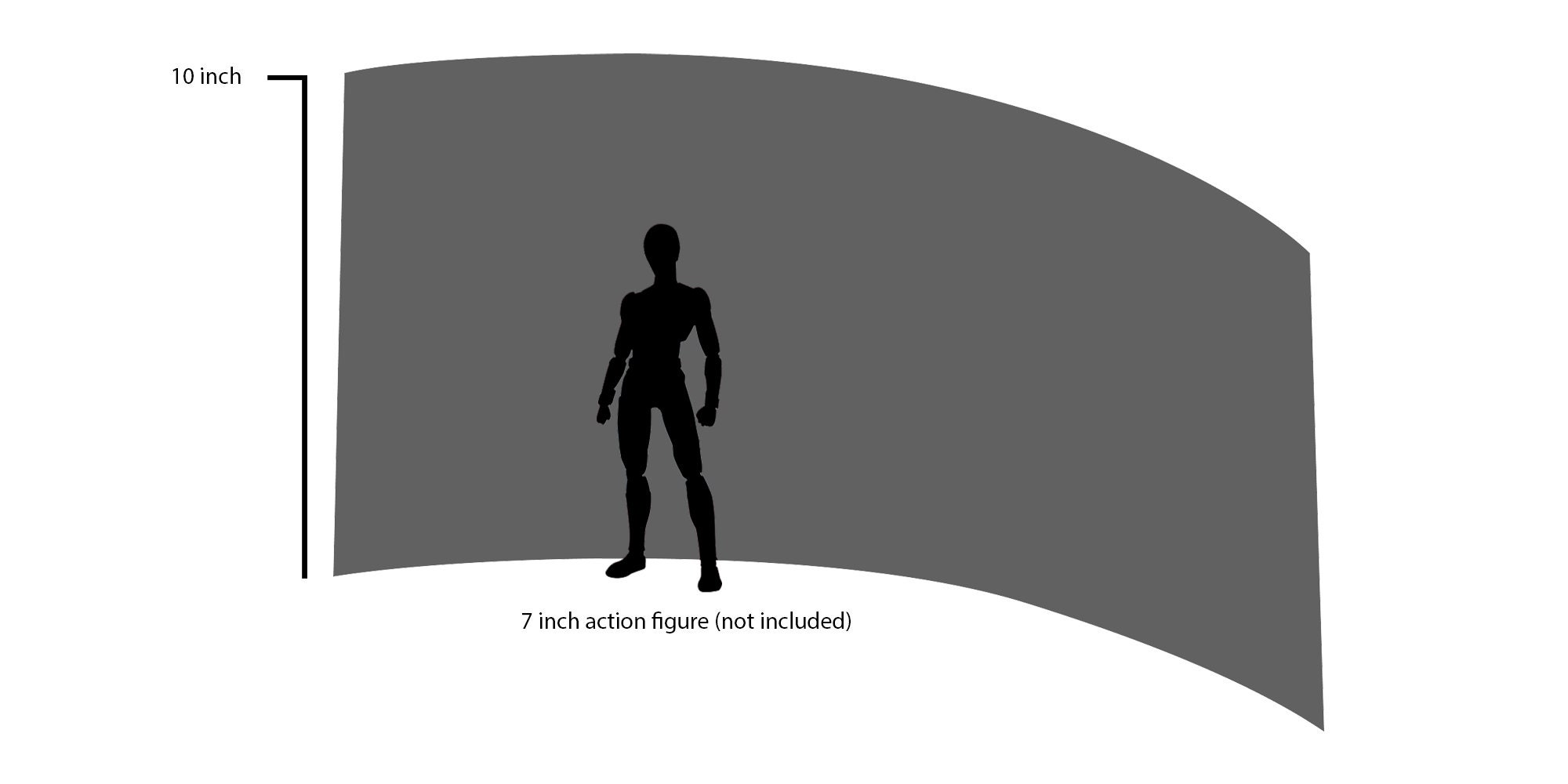 Battle Alley 10x20 Inch Action Figure Diorama Metal Backdrop W/ Wooden ...