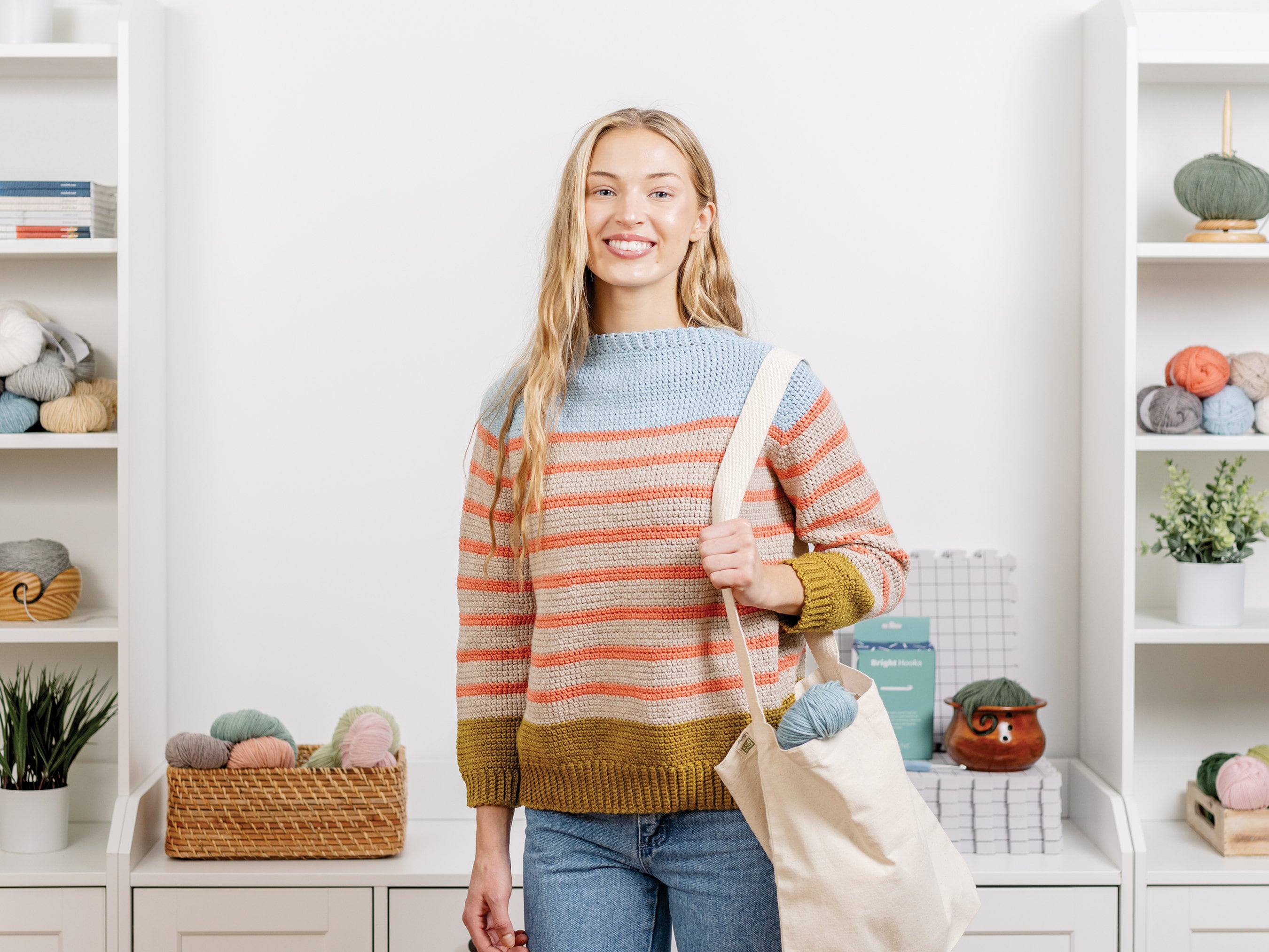 Striped Raglan Pullover Crochet Pattern: Rosie Sweater (PDF Pattern) - Etsy