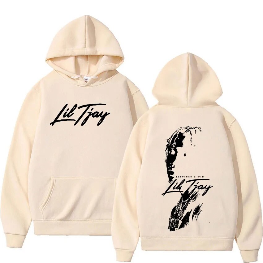 Lil Tjay Destined 2 Win Hoodie - Hip Hop Retro Pullover Double Side ...