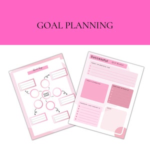 Printable Pink Goal Planner Template Goal Planner Printable Planner A4 ...