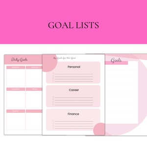 Printable Pink Goal Planner Template Goal Planner Printable Planner A4 ...
