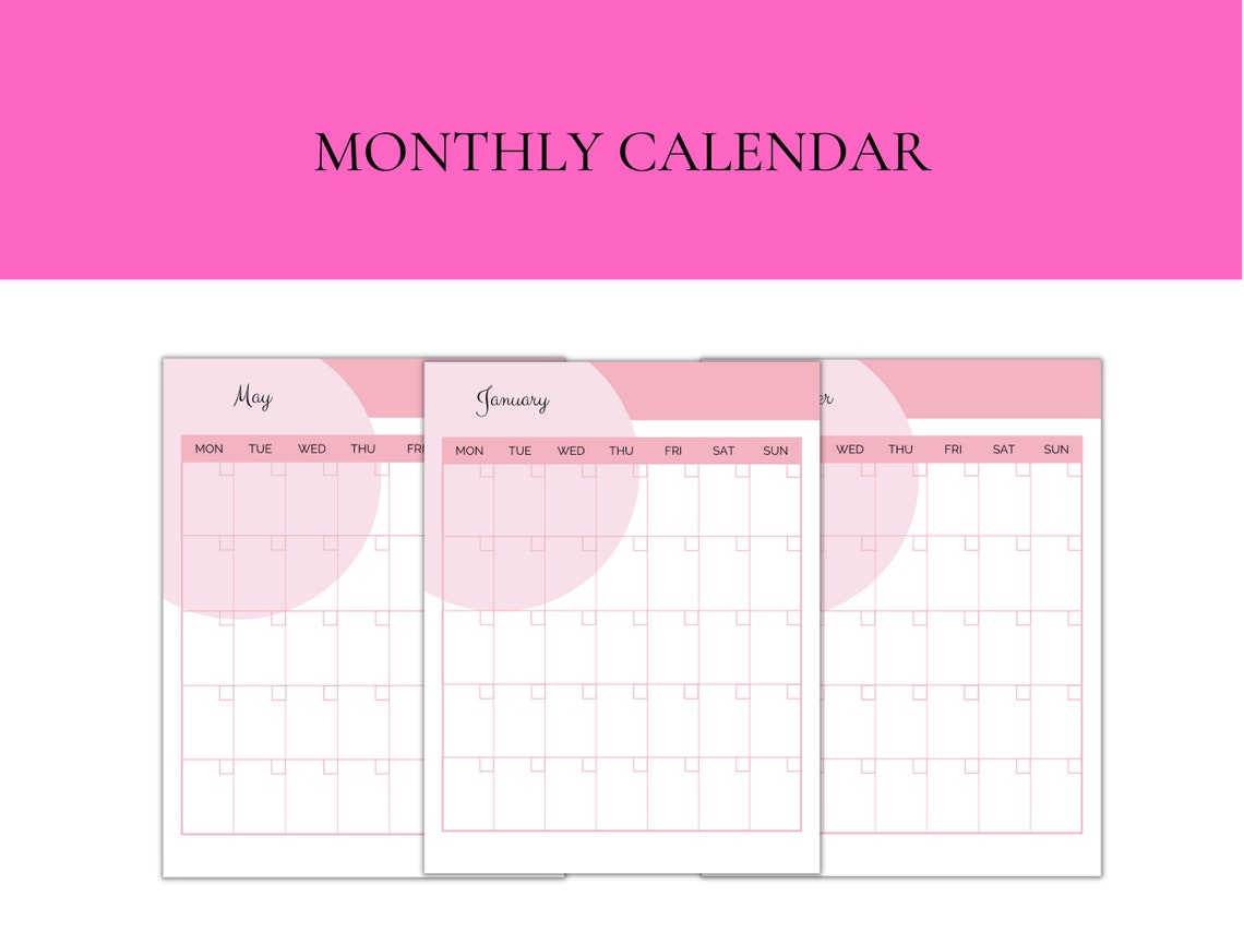 Printable Pink Goal Planner Template Goal Planner Printable Planner A4 ...