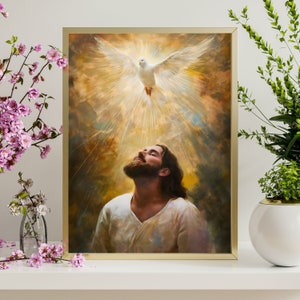 Modern Christian Art Holy Spirit Descending Upon Jesus, Gifts of the ...