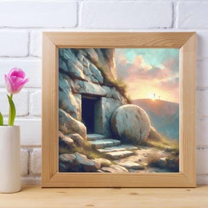 Easter Morning Watercolor, Easter Digital Download, Church Flyer, Empty ...